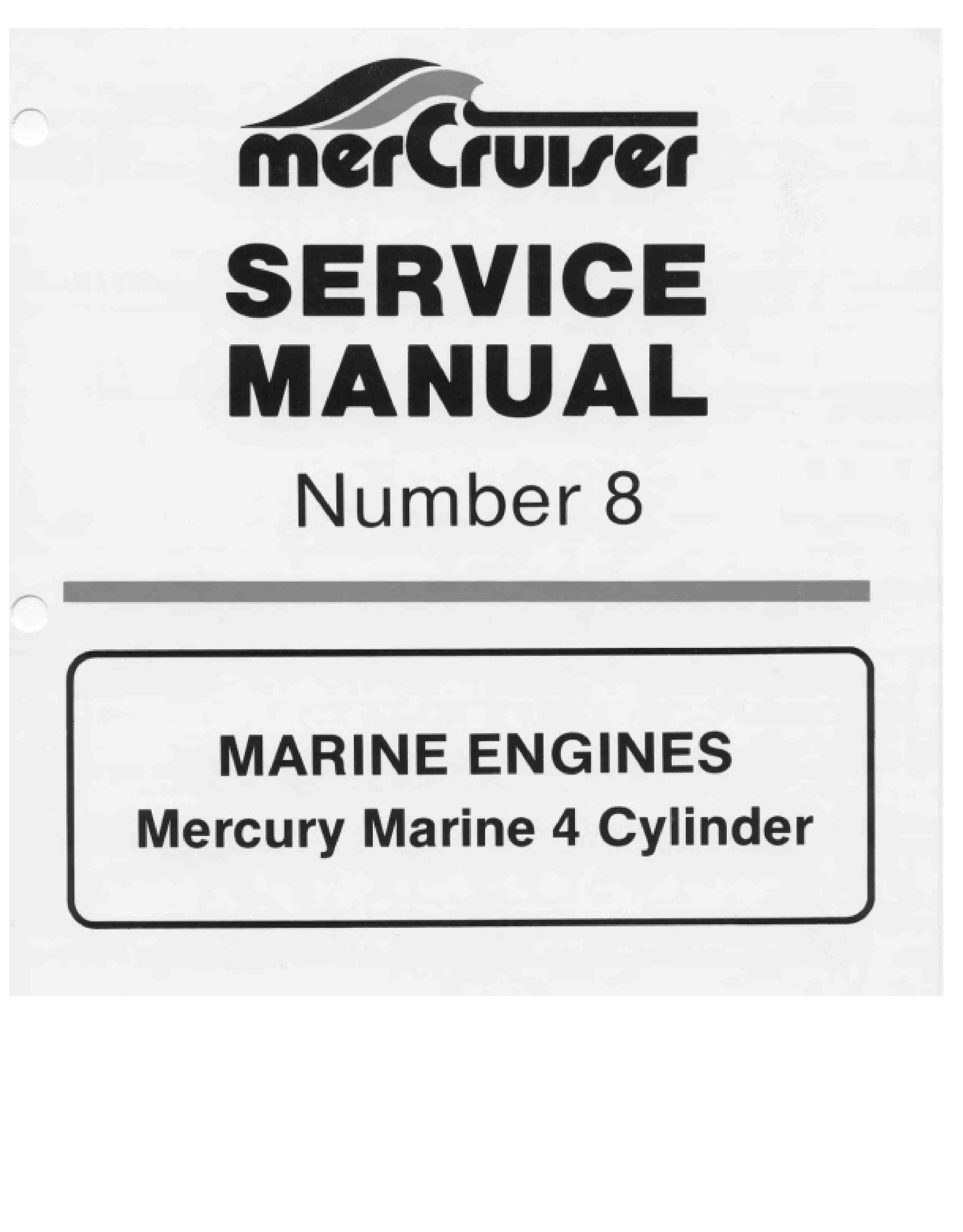 1985-1989 Mercury Mercruiser Marine Engine Merc... – Heavy Equipment Manual