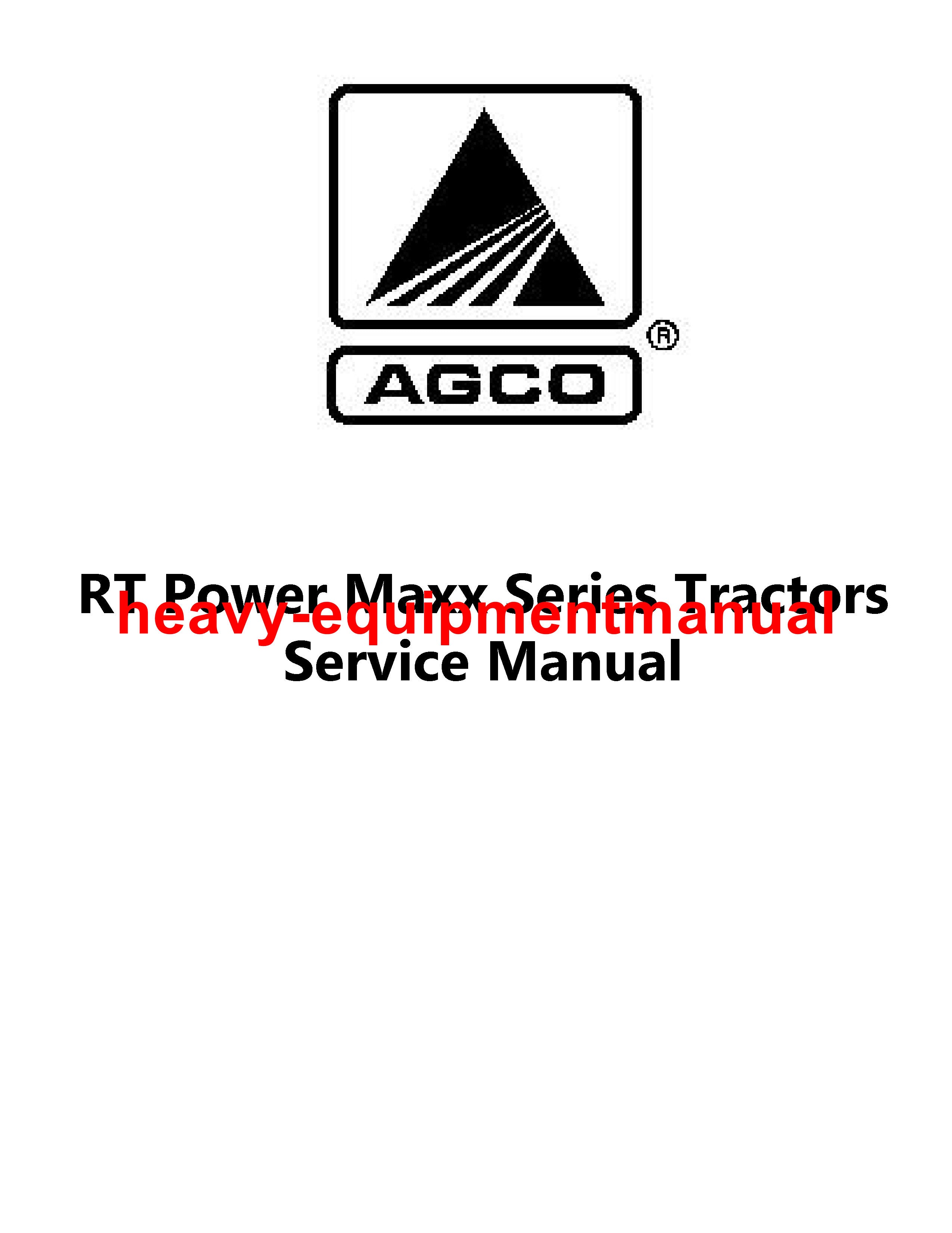 AGCO RT100, RT120, RT135, RT150 PowerMaxx CVT T... – Heavy Equipment Manual