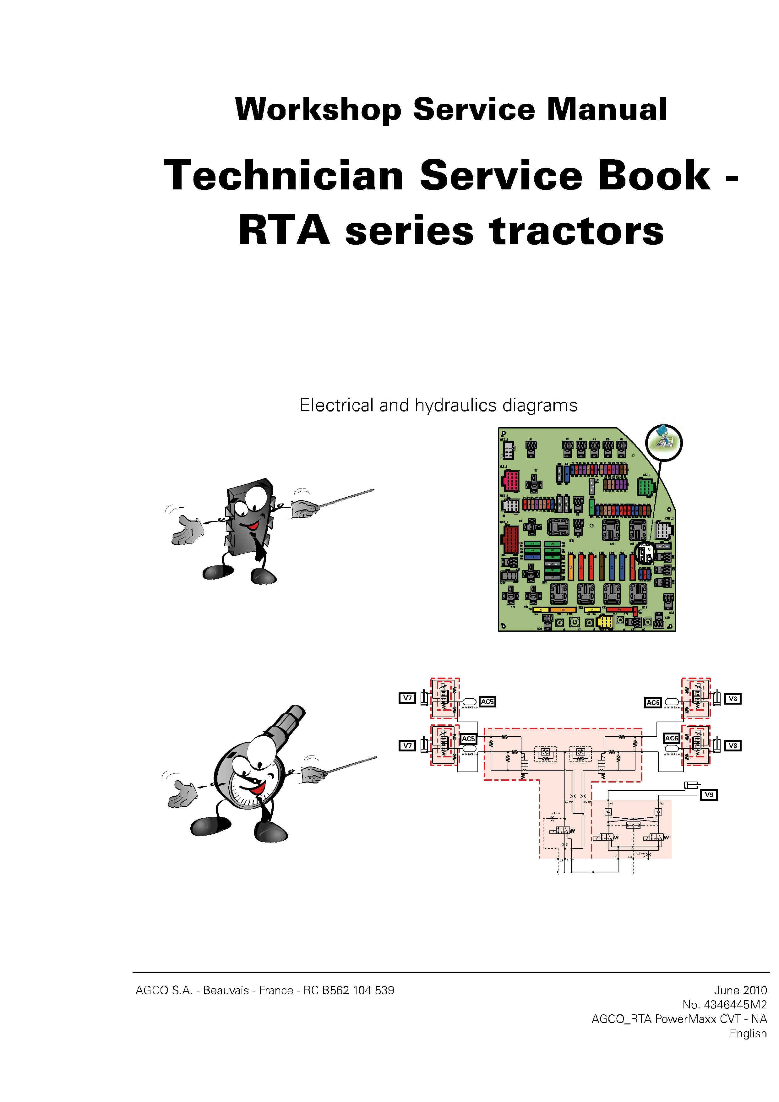 AGCO RT155A Tier 3 Tractor Powermaxx CVT Techni... – Heavy Equipment Manual