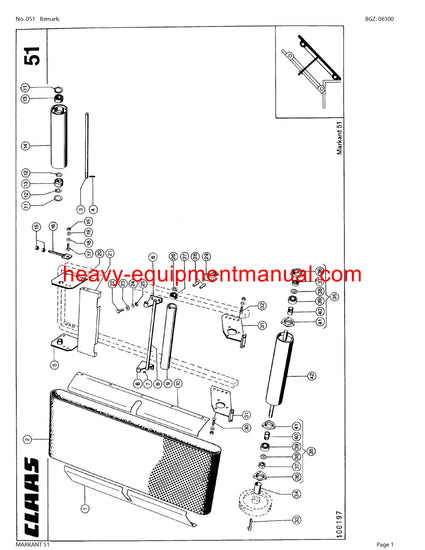 PDF Claas 51 Markant Baler Parts Manual – Heavy Equipment Manual