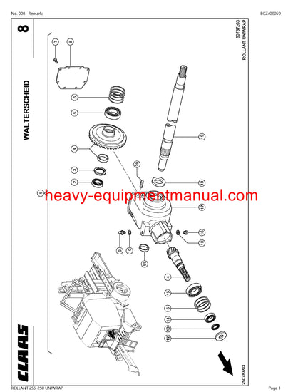 PDF Claas 255 - 250 Rollant Uniwrap Baler Parts Manual – Heavy ...