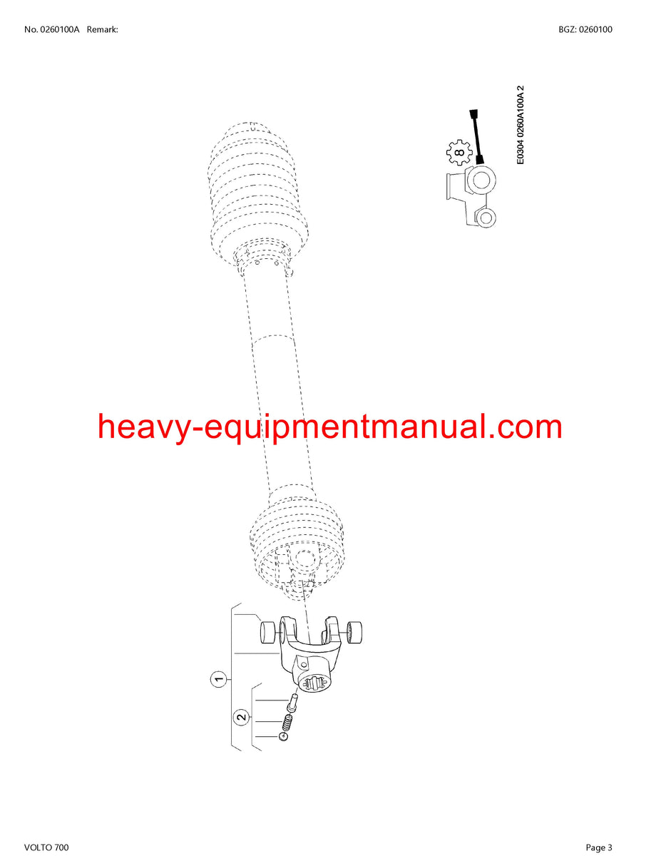 CLAAS VOLTO 700 TEDDER PARTS CATALOG MANUAL SN G5201001-G5209999 ...