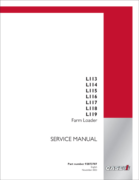 Case IH L113, L114, L115, L116, L117, L118 Farm... – Heavy Equipment Manual