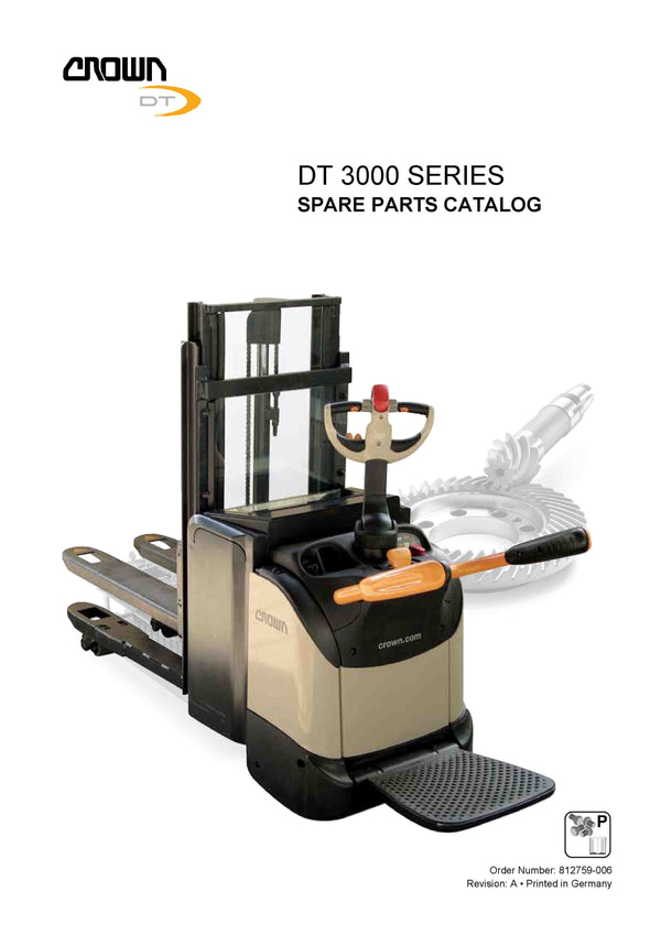 Crown DT 3000 Forklift Parts Manual - PDF Download – Heavy Equipment Manual