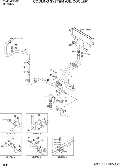 DOWNLOAD HYUNDAI 35 40 45D-9S 50D-9SA FORK LIFT-DIESEL PARTS MANUAL ...