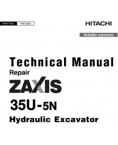Hitachi Zaxis 35U-5N Excavator Service Technica... – Heavy Equipment Manual