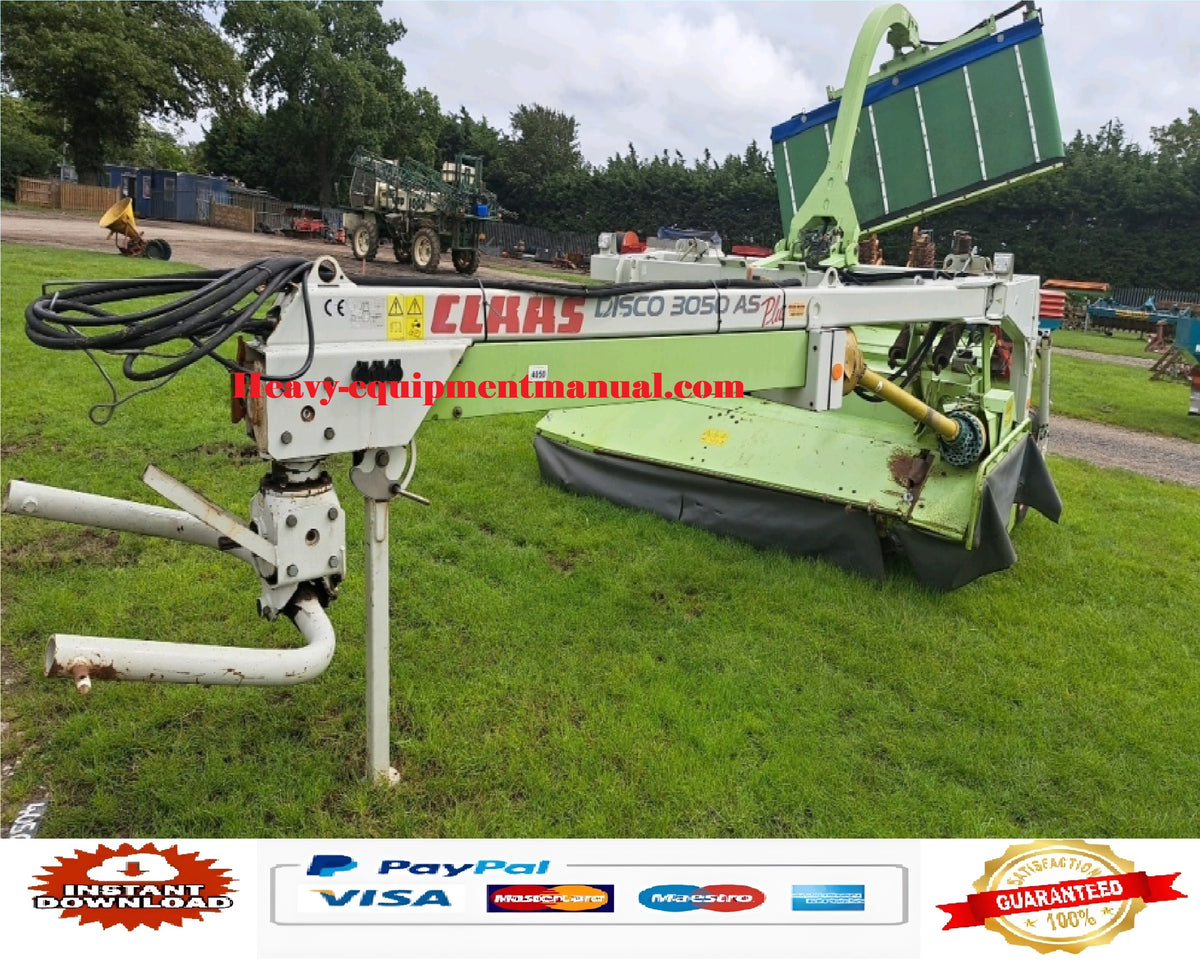 PDF Claas 3050 Plus Disco Mower Parts Manual – Heavy Equipment Manual