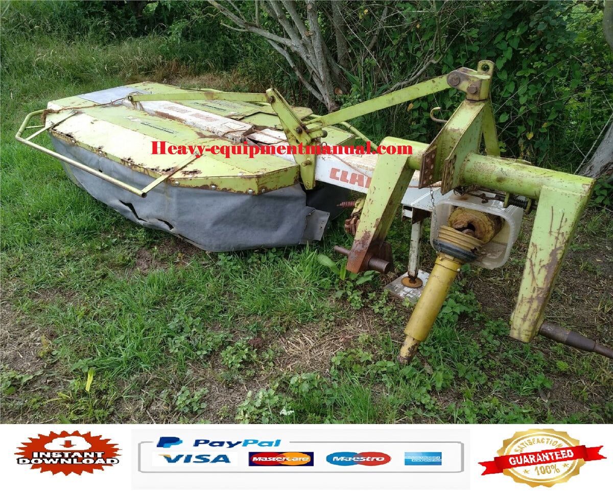 PDF Claas WM 165/ 185 N S Mower Parts Manual – Heavy Equipment Manual