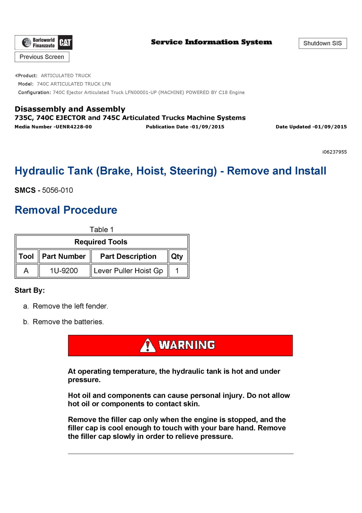 Download Caterpillar 740C Articulated Truck Ser... – Heavy Equipment Manual